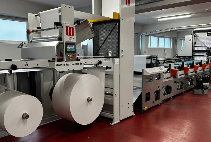 Macedonian label converter installs Martin unwind/splicer - FlexoTech